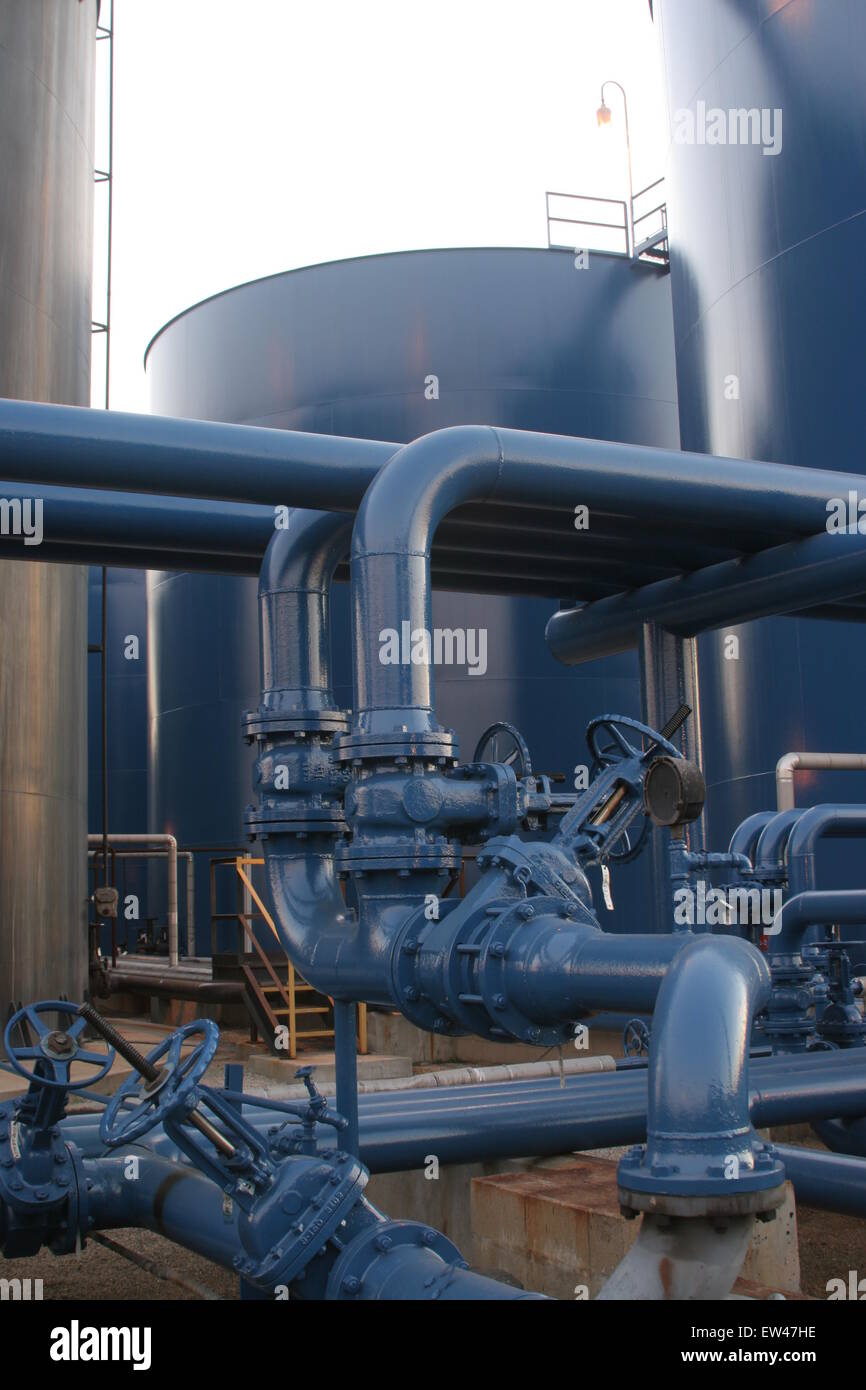 tank farm valves Stock Photo - Alamy