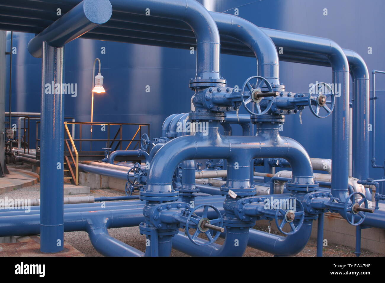 tank farm valves Stock Photo - Alamy