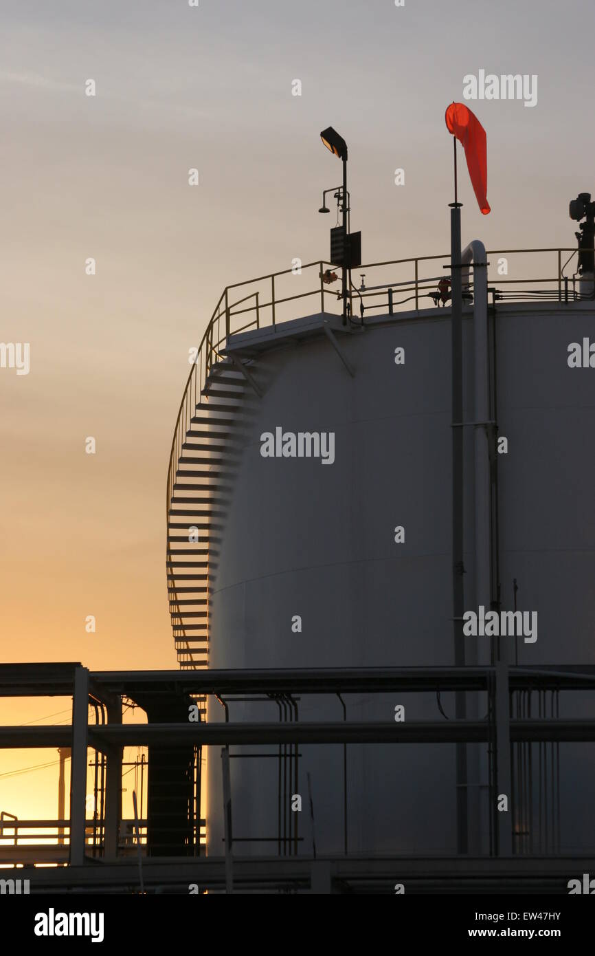 tank farm sunset Stock Photo - Alamy