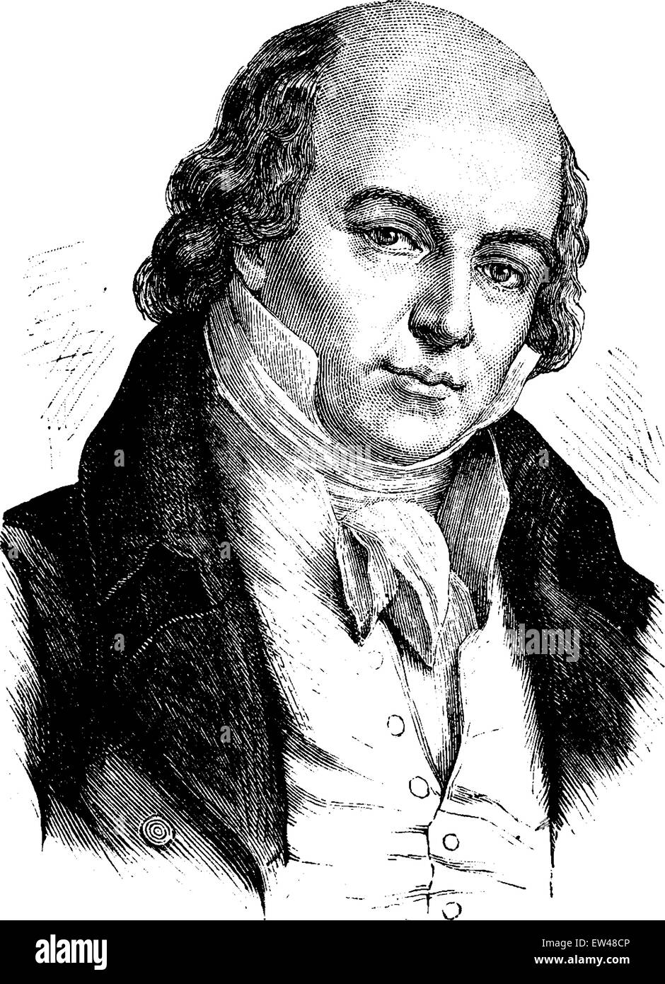 Beranger, vintage engraved illustration. History of France – 1885 Stock ...