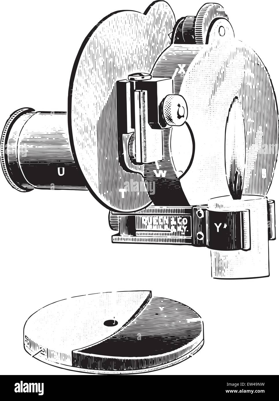 Dare's hemoglobinometer, vintage engraved illustration Stock Vector ...