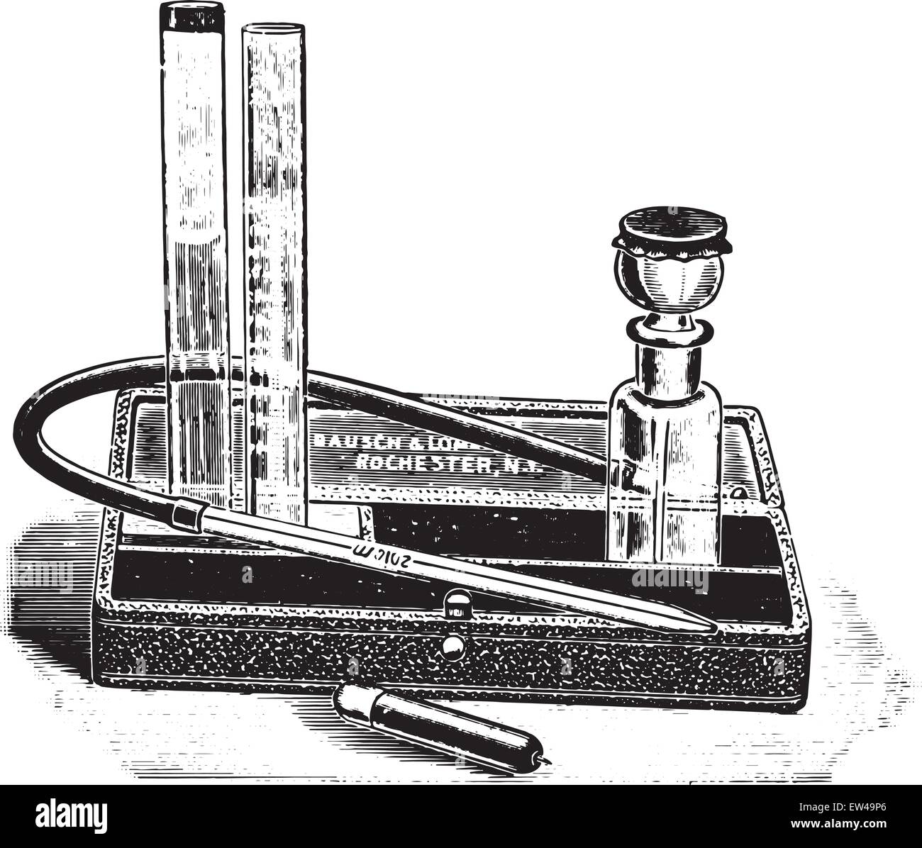 Gower's hemoglobinometer, vintage engraved illustration Stock Vector ...