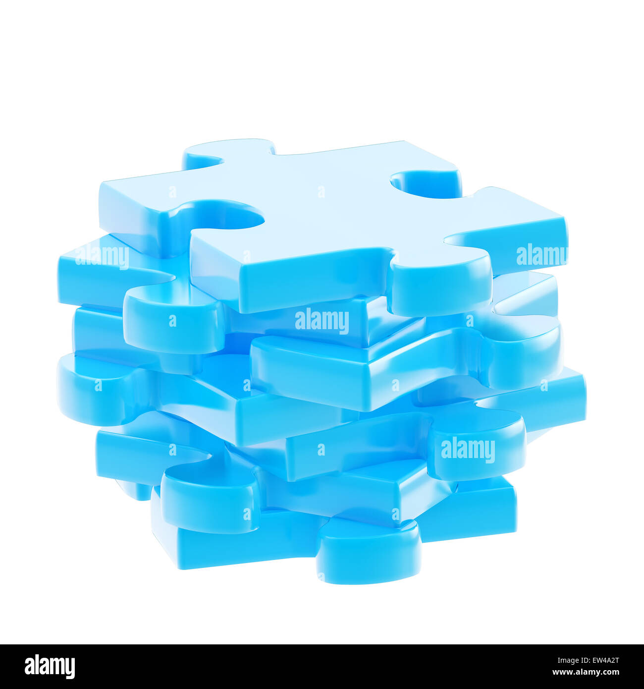 Stack of a puzzle pieces isolated Stock Photo - Alamy