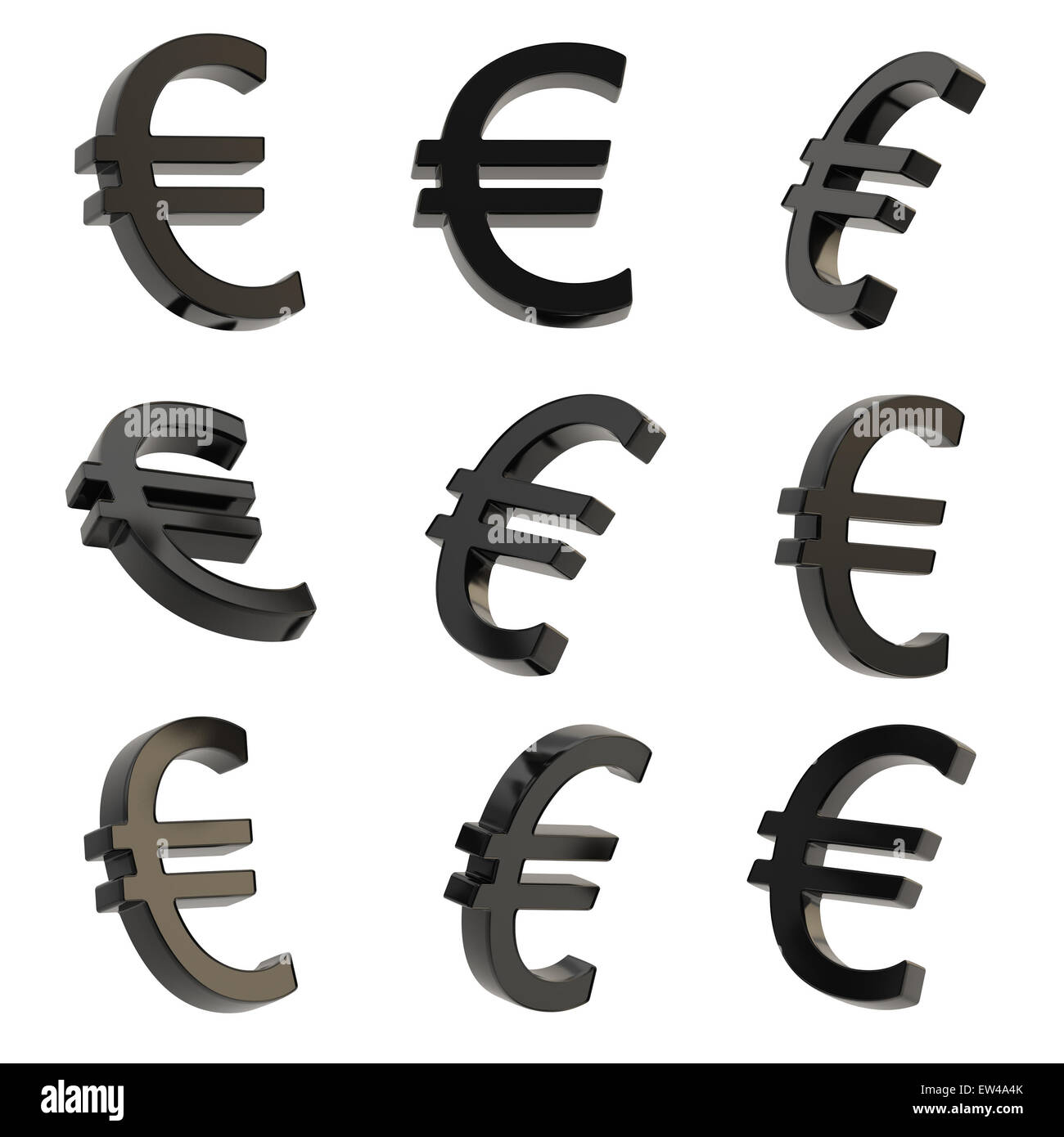 Euro currency sign render Stock Photo - Alamy