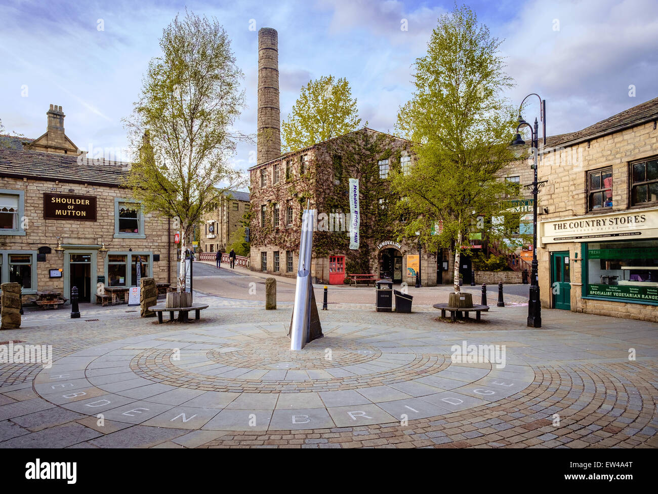St. George's Square, Hebden Bridge, West Yorkshire, England Stock Photo ...