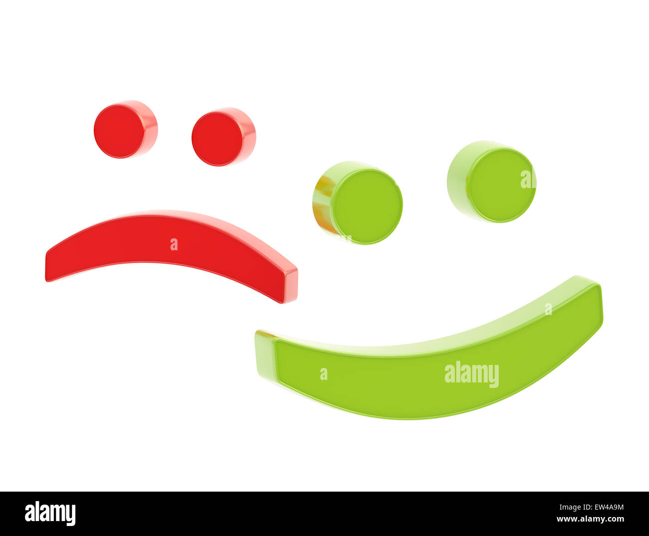 Happy and sad smiles isolated Stock Photo - Alamy