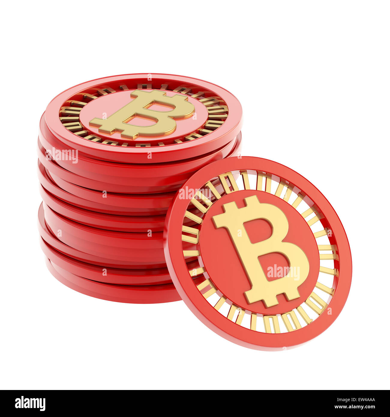 Stack of bitcoin currency coins Stock Photo - Alamy