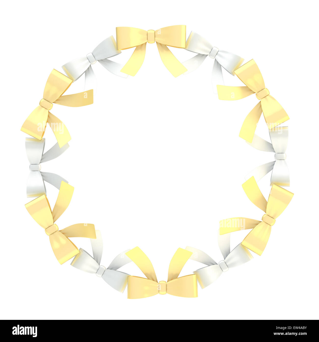 Round frame made of ribbon bows Stock Photo - Alamy