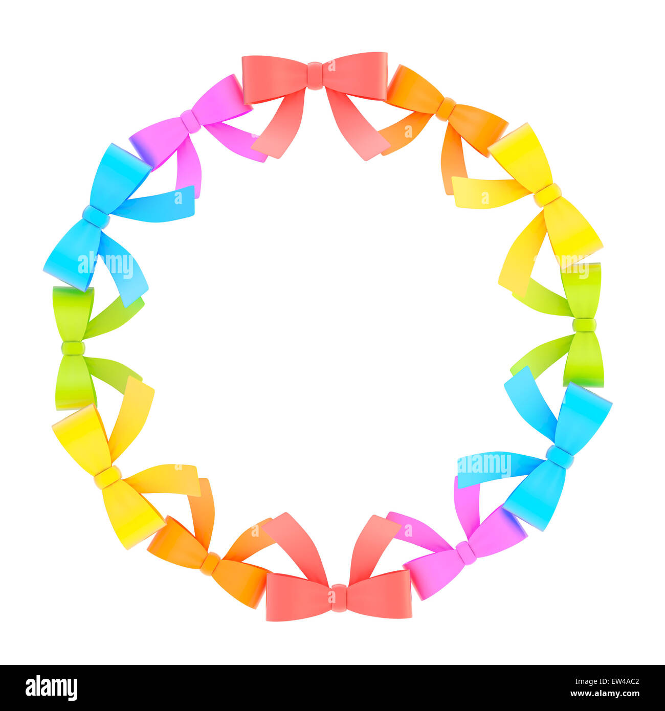 Round frame made of ribbon bows Stock Photo - Alamy