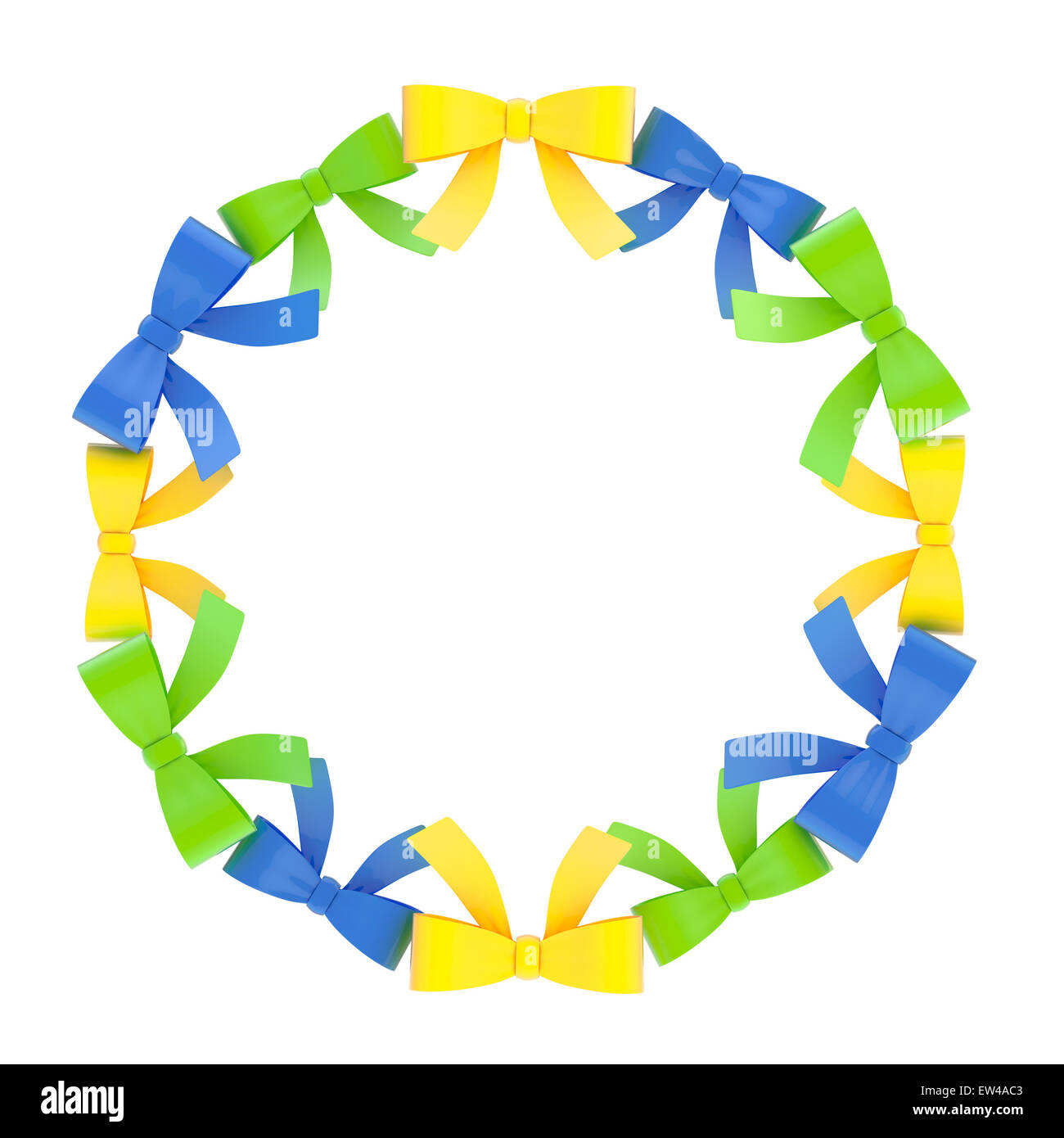 Round frame made of ribbon bows Stock Photo - Alamy