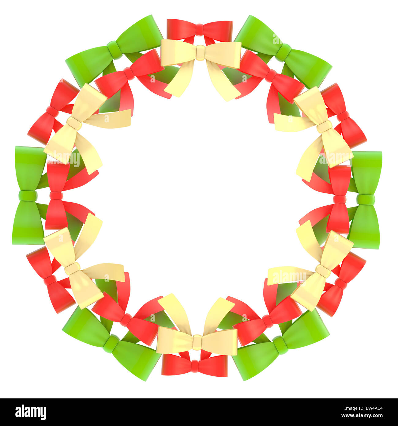 Round frame made of ribbon bows Stock Photo - Alamy