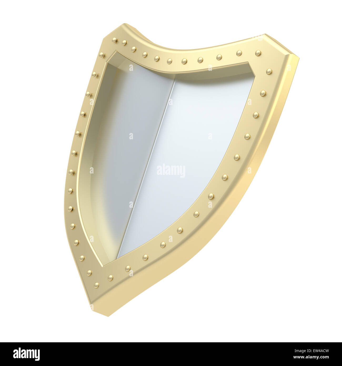 Three-dimensional shield symbol isolated Stock Photo - Alamy