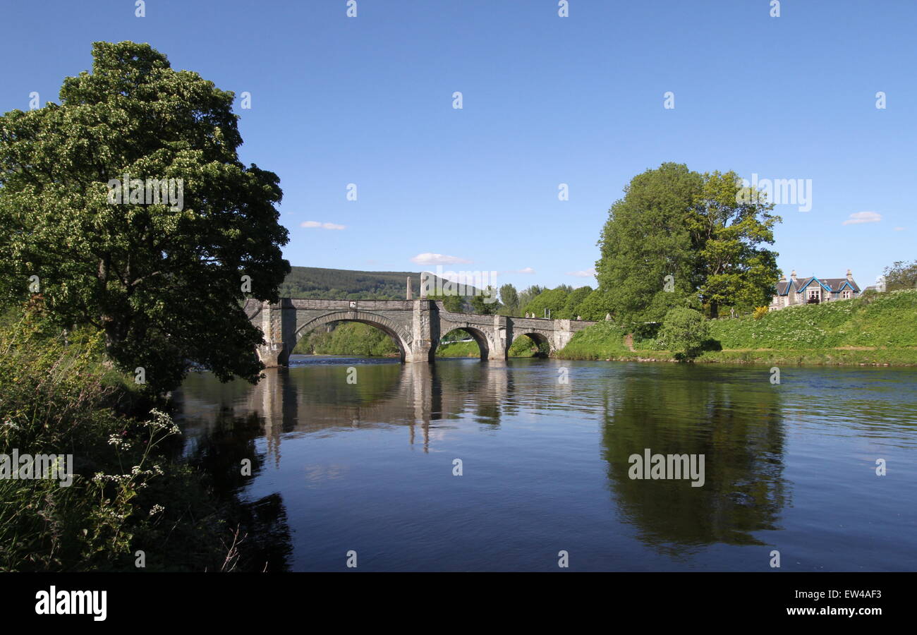 General Wade's bridge over River Tay Aberfeldy Scotland June 2015 Stock ...