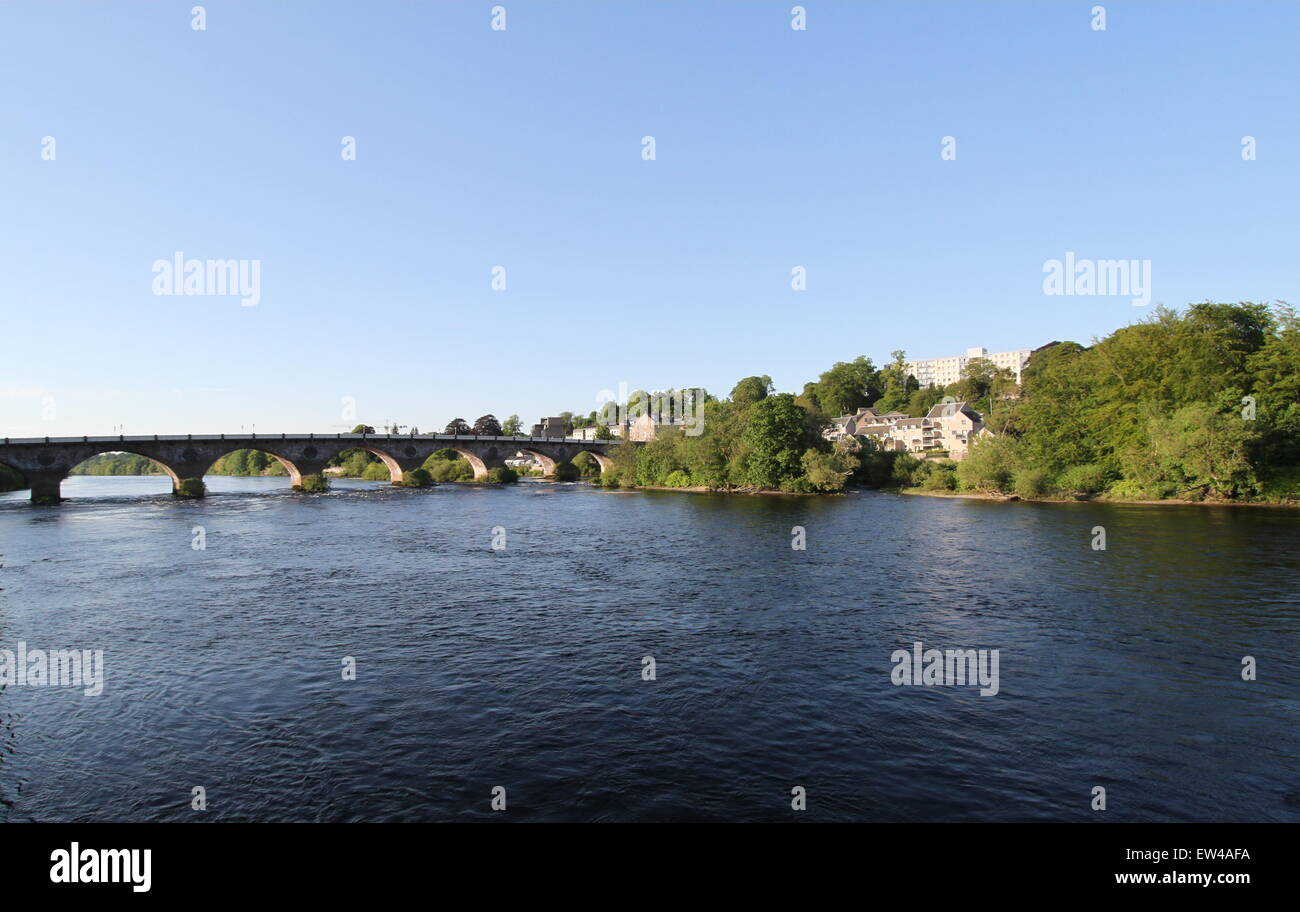 Smeaton Bridge across River Tay Perth Scotland June 2015 Stock Photo ...