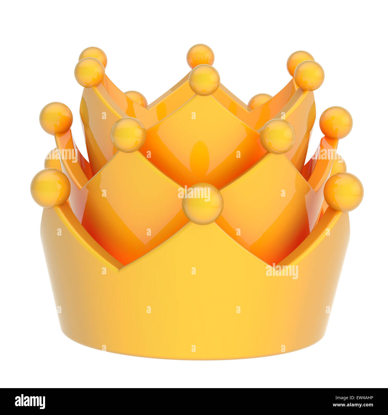 Yellow crown isolated on white Stock Photo - Alamy