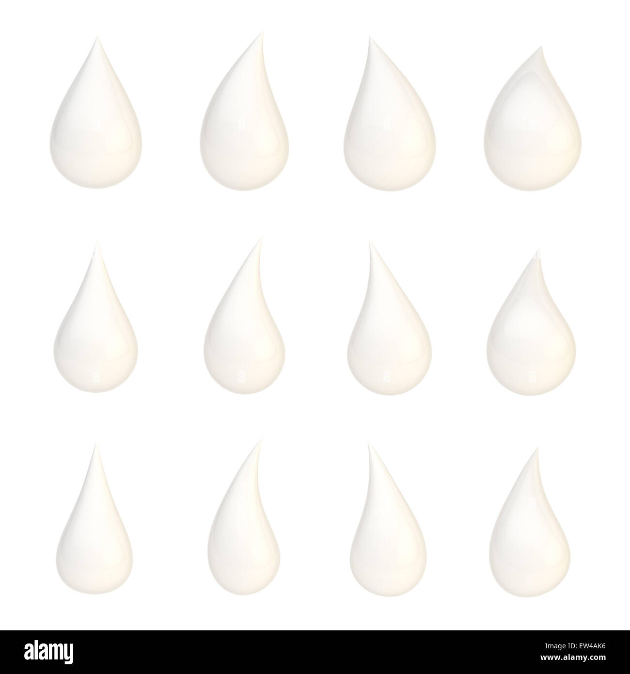 Set of twelve liquid drops isolated Stock Photo - Alamy