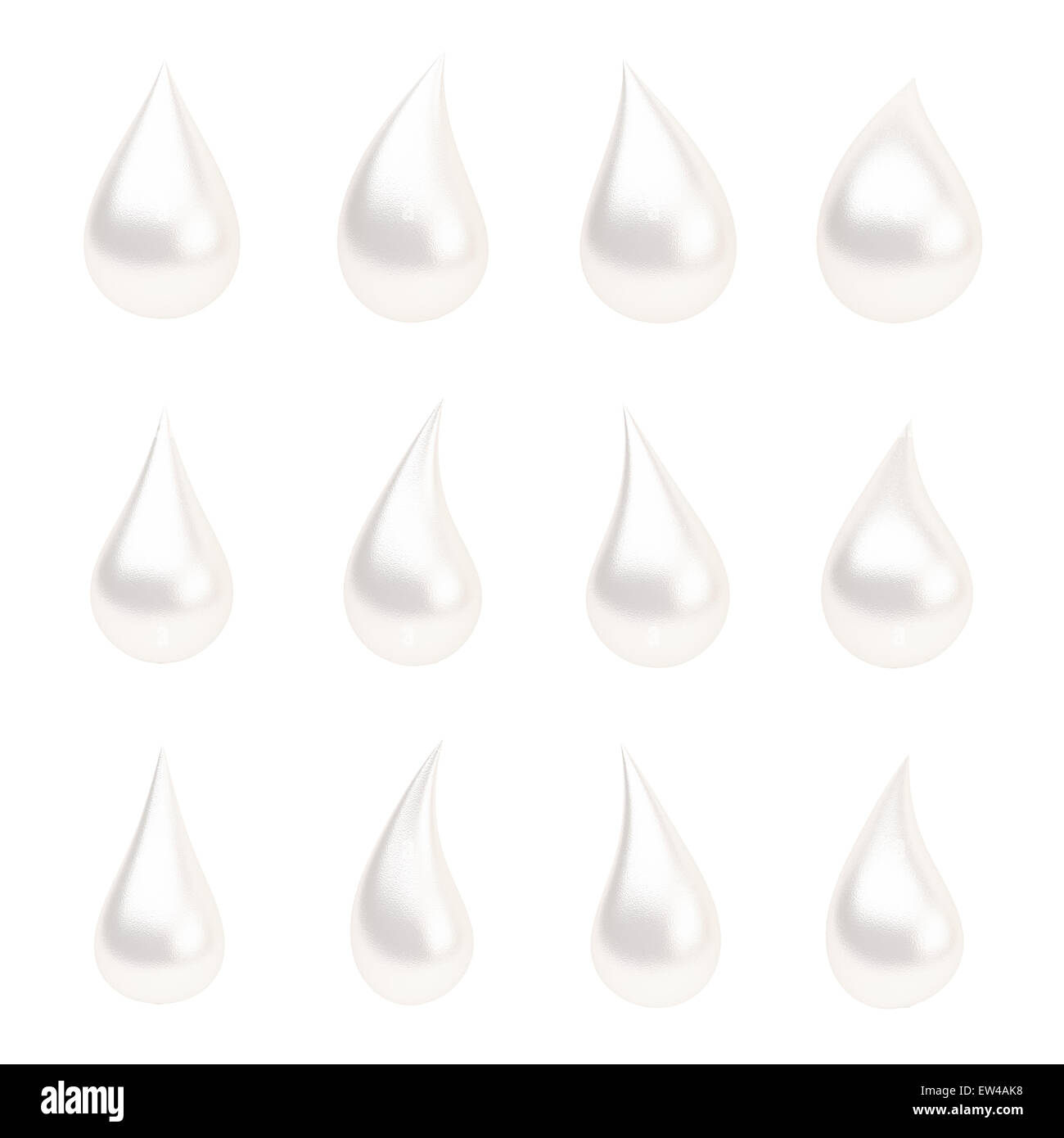 Set of twelve liquid drops isolated Stock Photo - Alamy