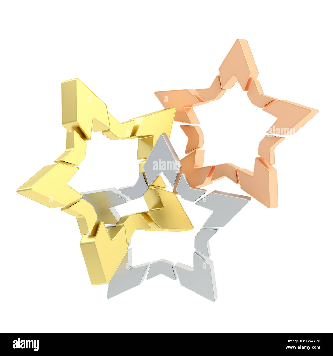 Three star composition Stock Photo - Alamy