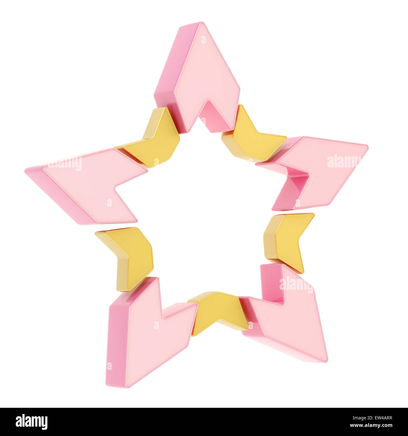 Abstract segmented star isolated Stock Photo - Alamy