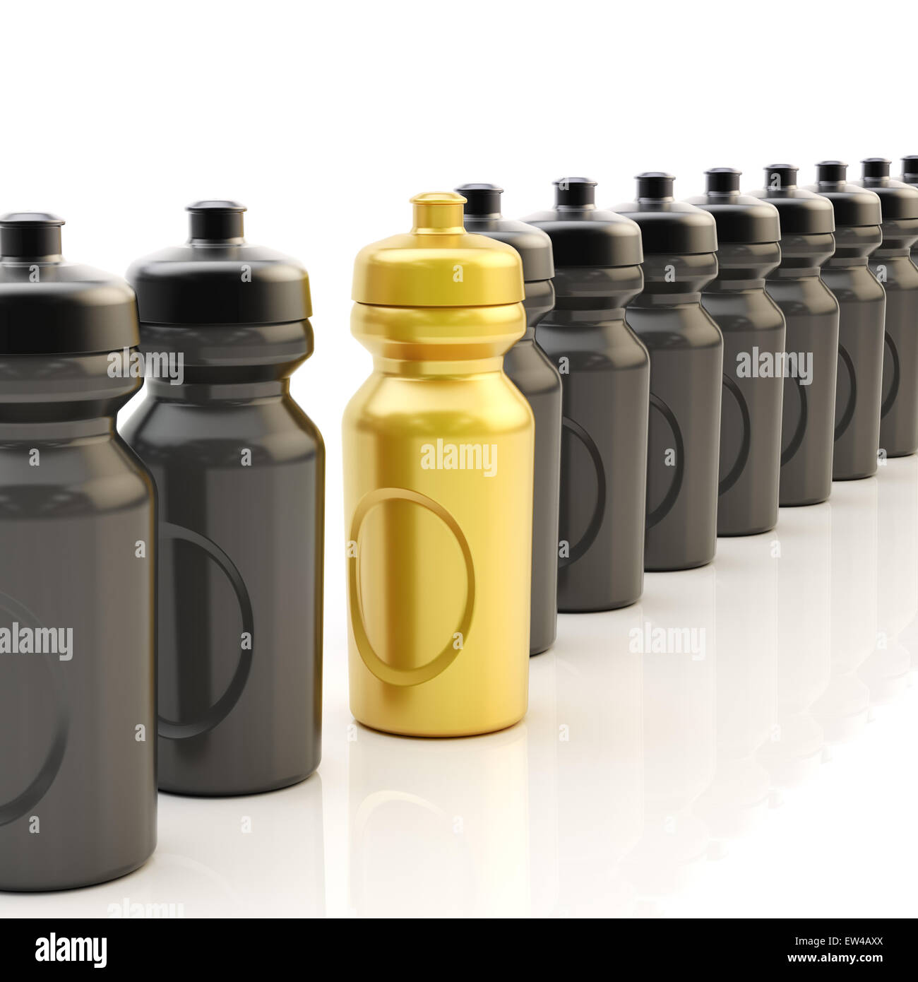 Line of plastic drinking bottles Stock Photo - Alamy