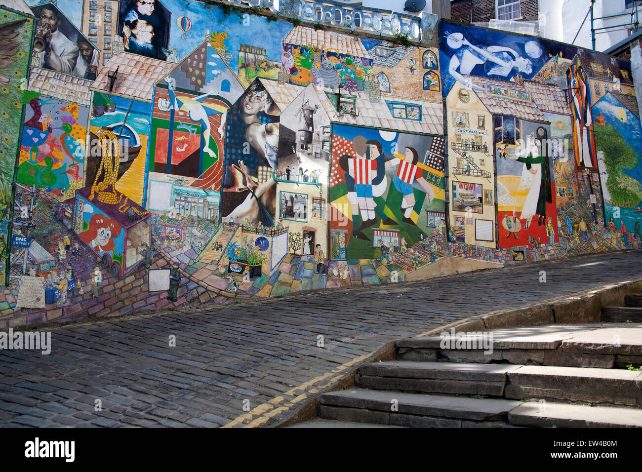 Blands Cliff Murals Scarborough Yorkshire UK Stock Photo - Alamy