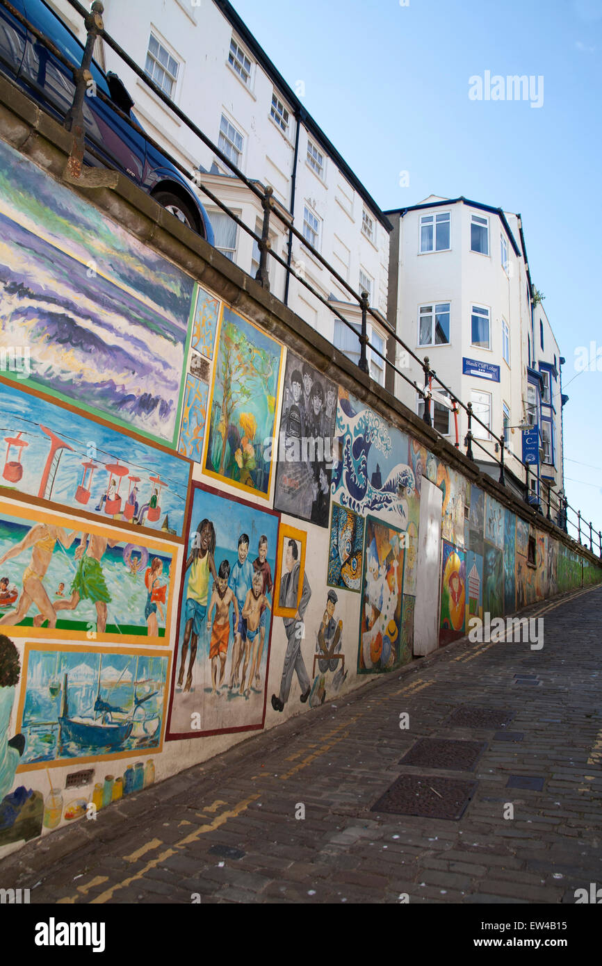 Blands Cliff Murals Scarborough Yorkshire UK Stock Photo - Alamy