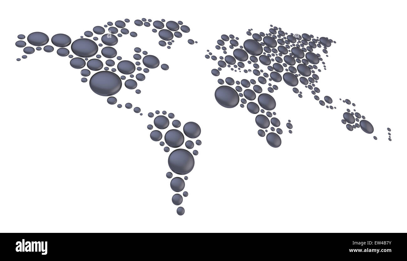 World map made of round shapes Stock Photo - Alamy