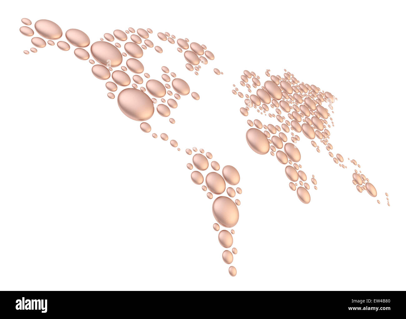 World map made of round shapes Stock Photo - Alamy