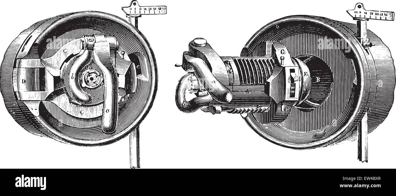 Breech mechanism interrupted screw threads (Bange System), vintage ...