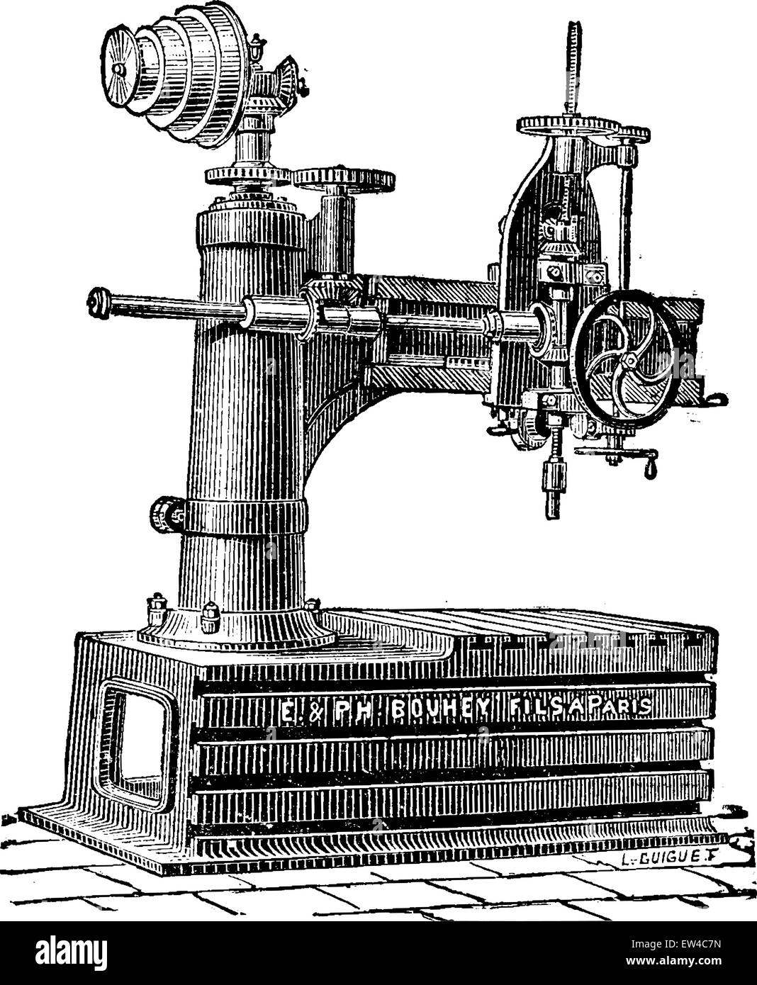 Radial drilling machine Stock Vector Images - Alamy