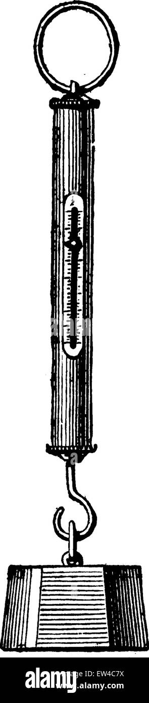 Hanging spring balance Black and White Stock Photos & Images - Alamy