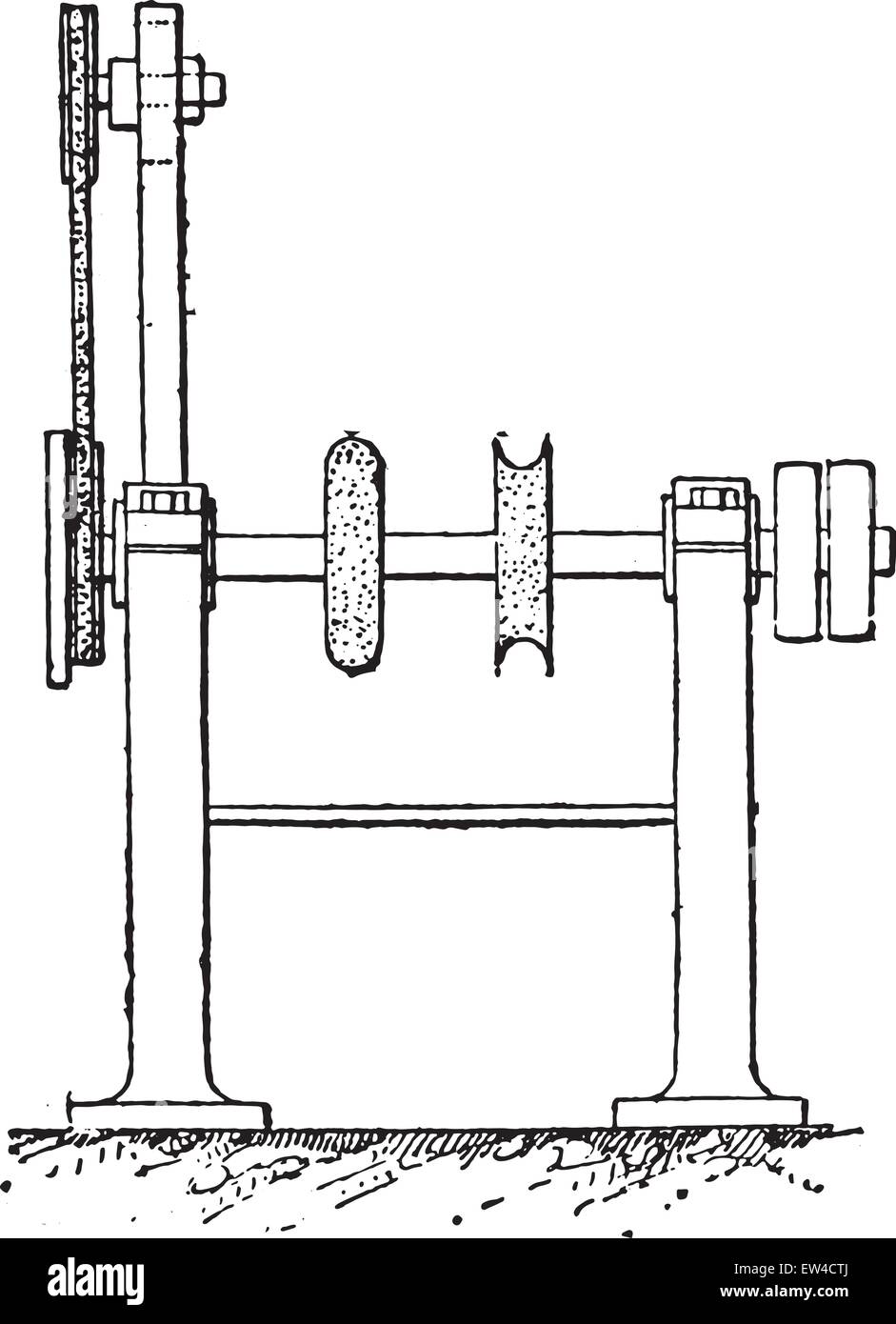 Engineering drawing of buffing machine hi-res stock photography and ...