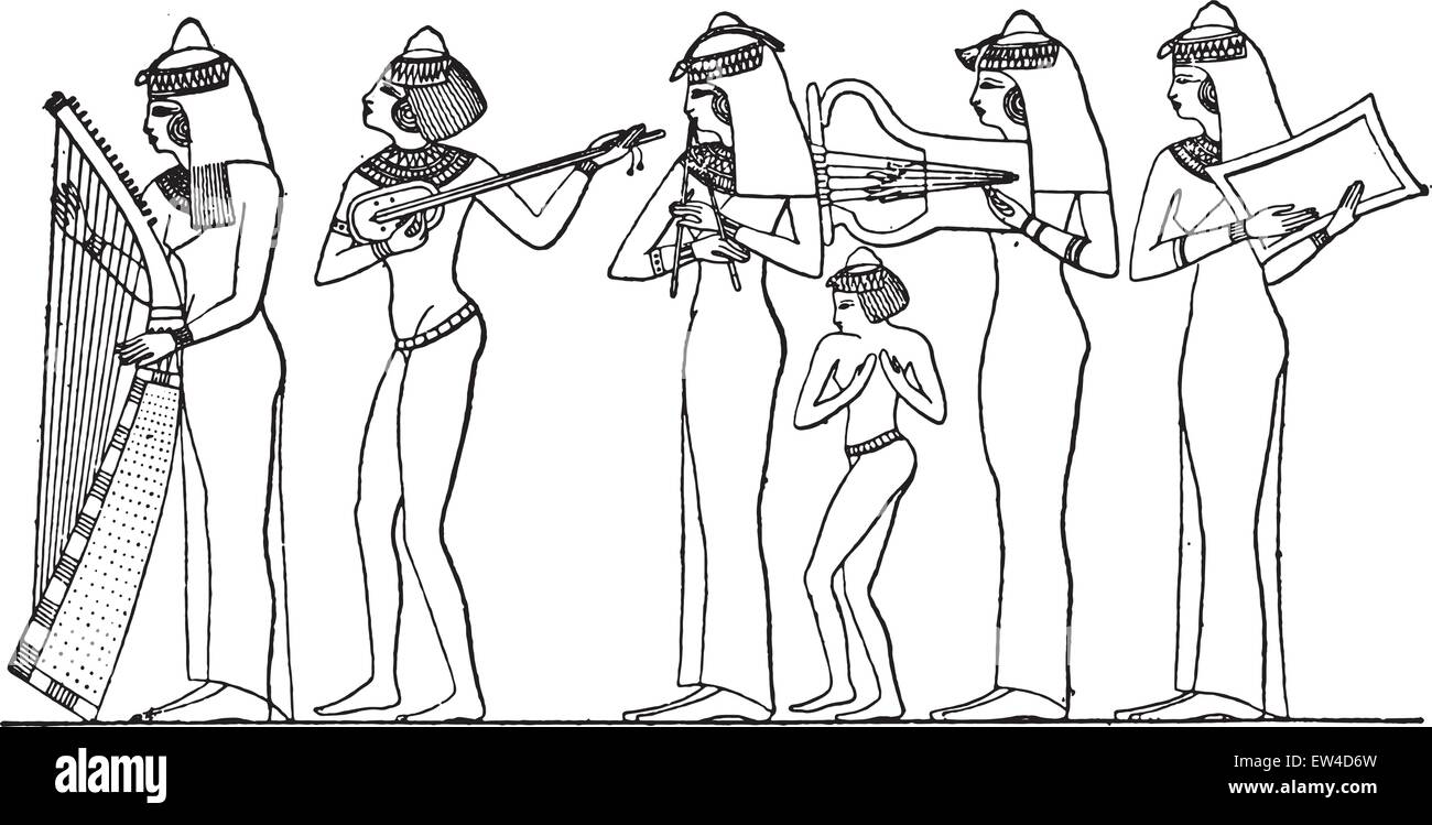 Ancient egypt musical instruments hi-res stock photography and images ...