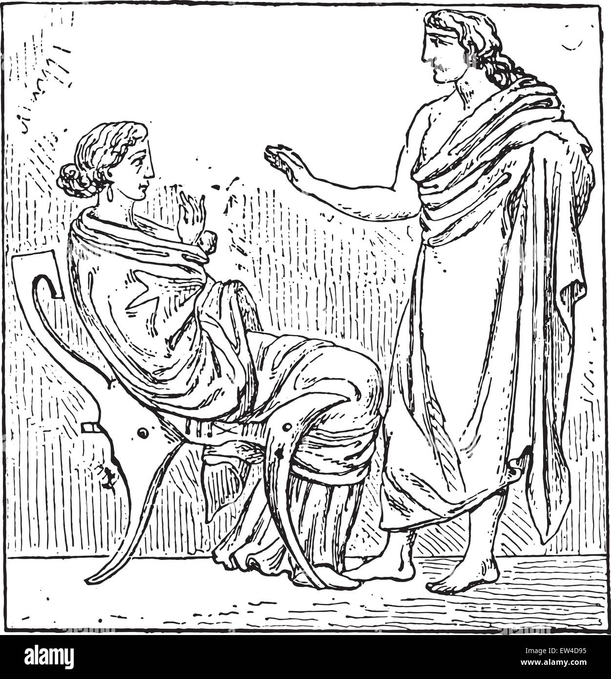 Ancient greek couple Stock Vector Images - Alamy