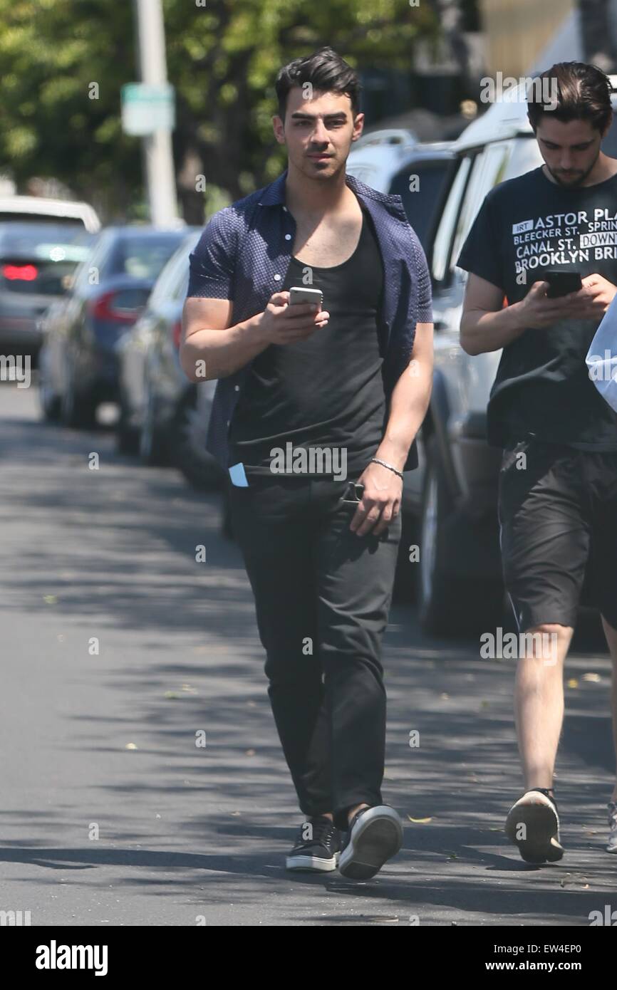 Joe Jonas stops for coffee in West Hollywood Featuring: Joe Jonas Where ...