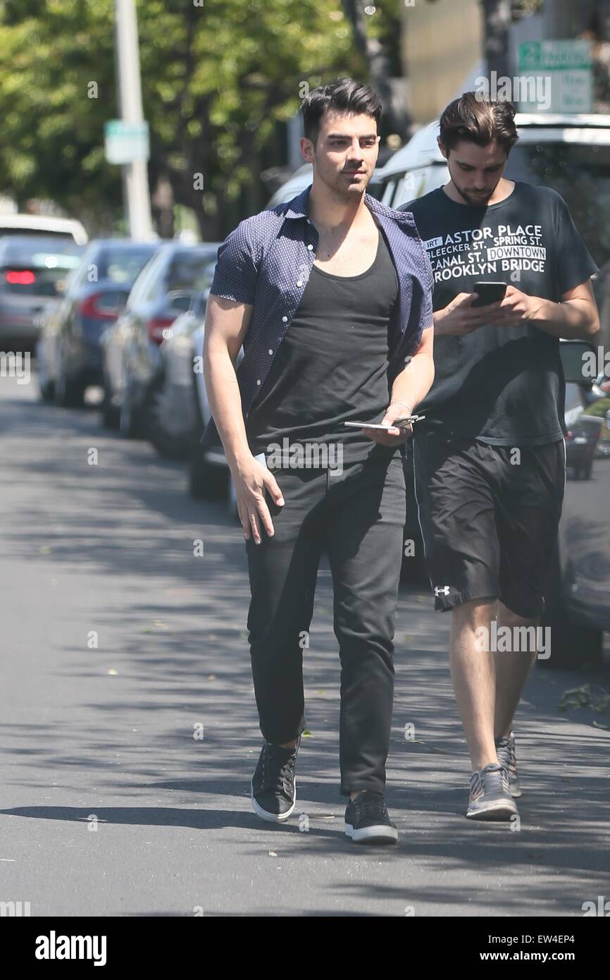 Joe Jonas stops for coffee in West Hollywood Featuring: Joe Jonas Where ...