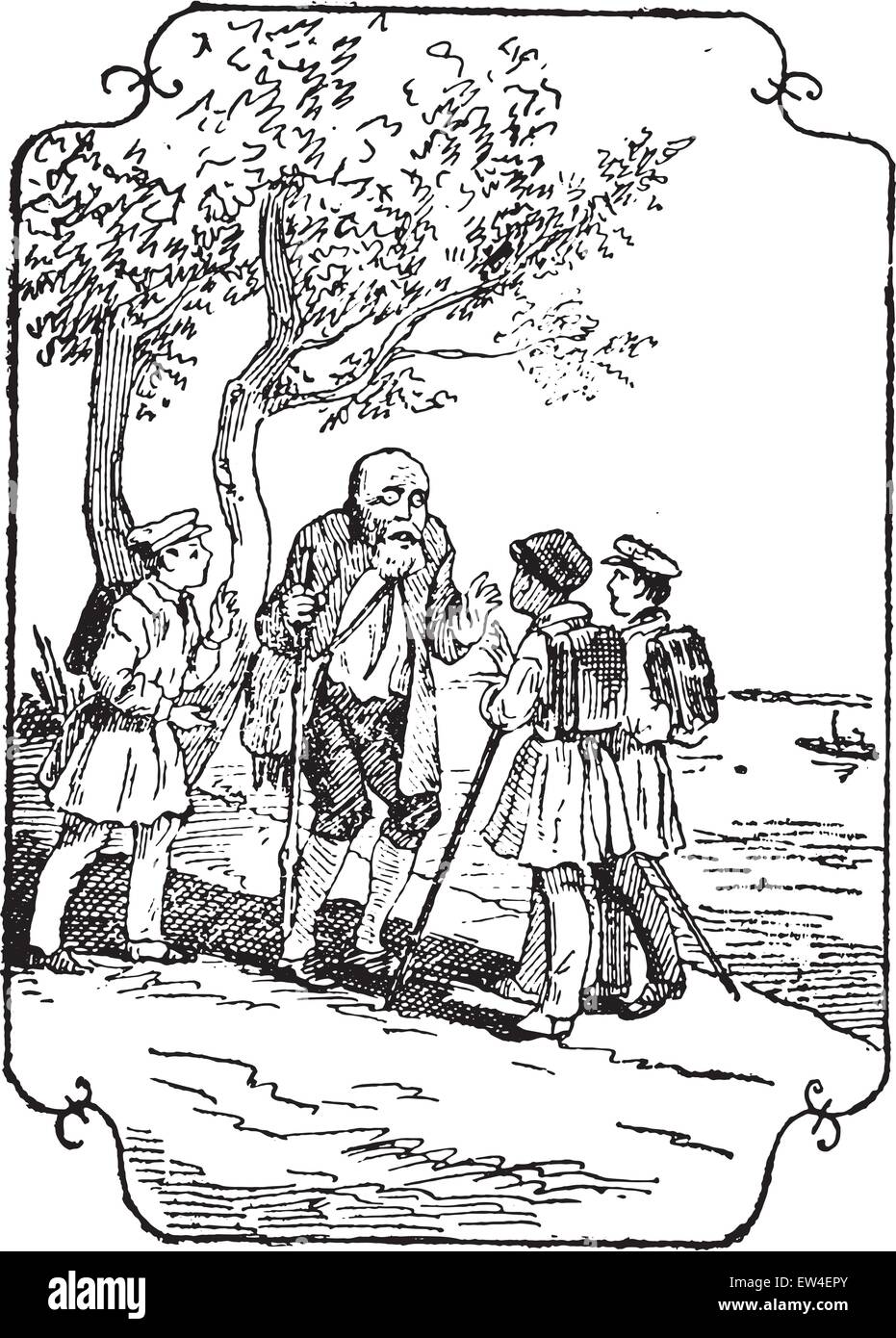 Blind man Stock Vector Images - Alamy