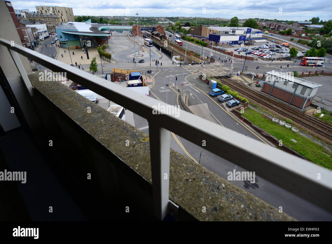 View from the top of Barnsley Multi Storey Car Park, South Yorkshire ...