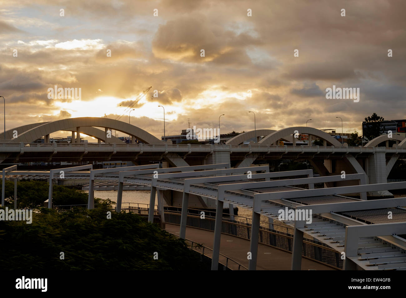 William Jolly Bridge during late afternoon in Brisbane Stock Photo - Alamy