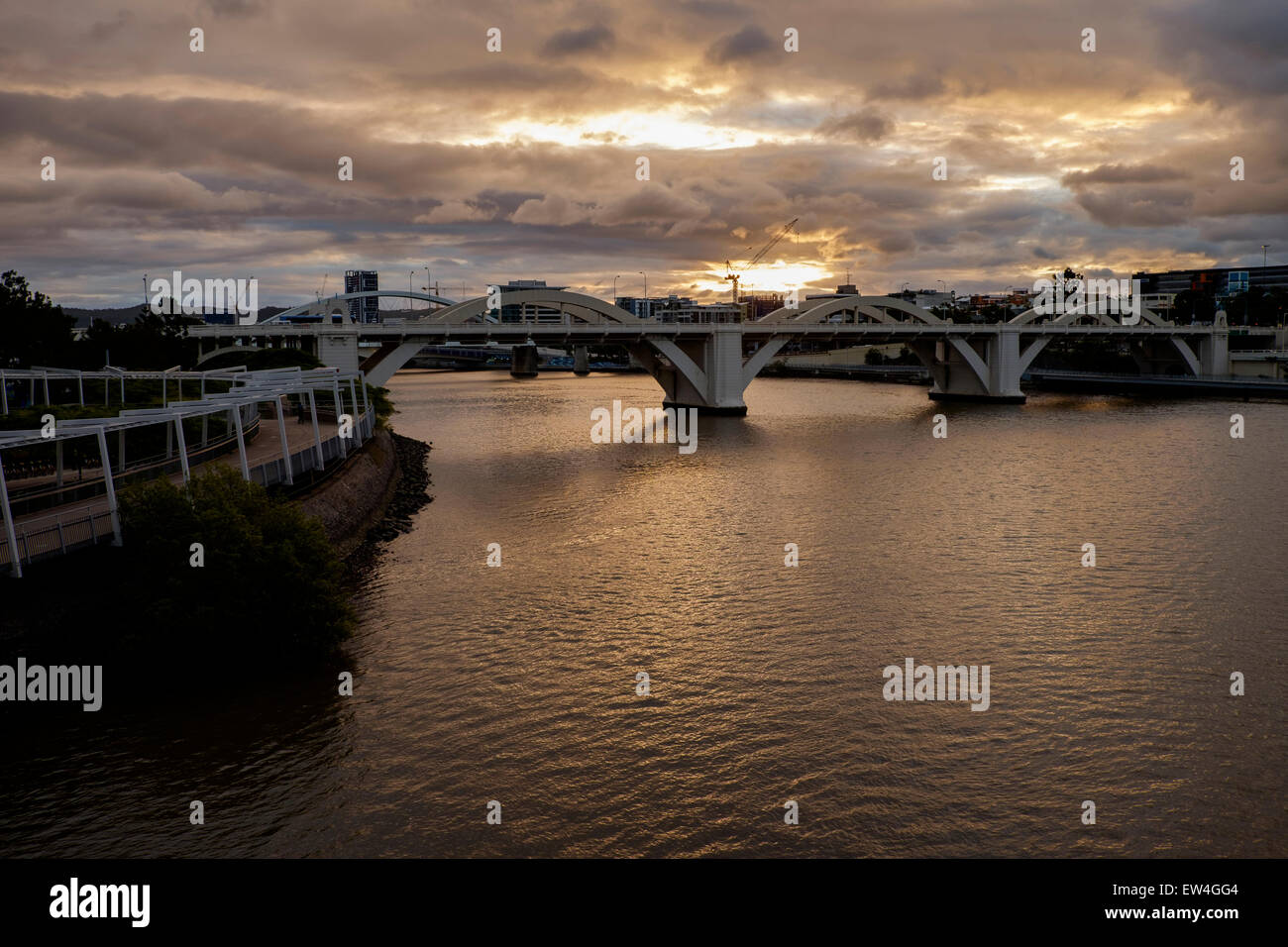 William Jolly Bridge during late afternoon in Brisbane Stock Photo - Alamy