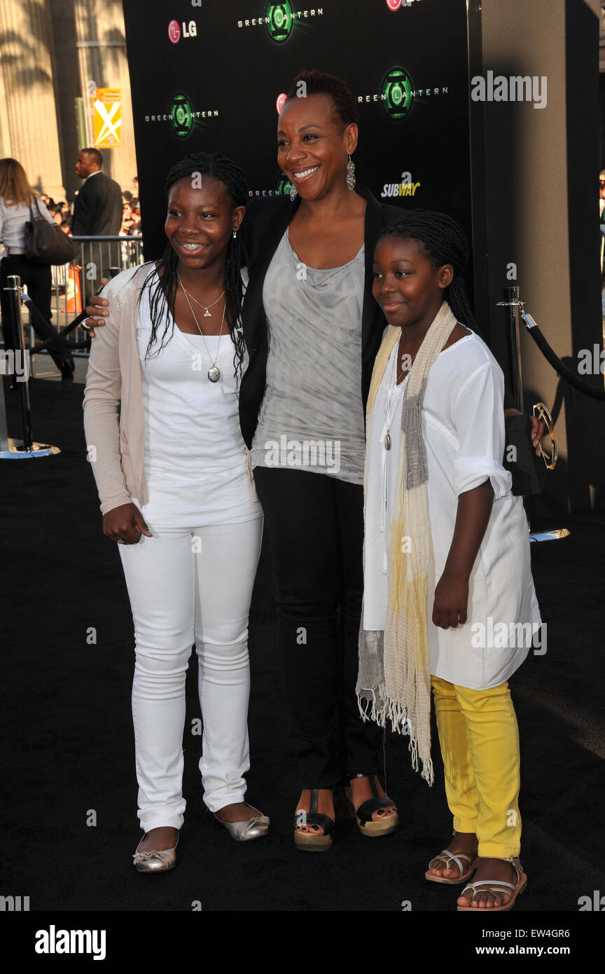 LOS ANGELES, CA - JUNE 15, 2011: Marianne Jean-Baptiste & daughters at ...