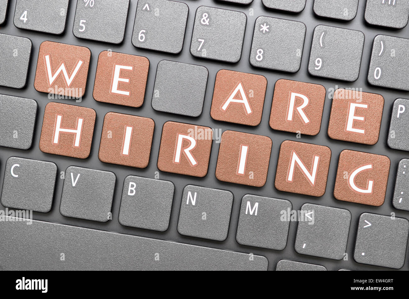 Text hiring on keyboard hi-res stock photography and images - Alamy