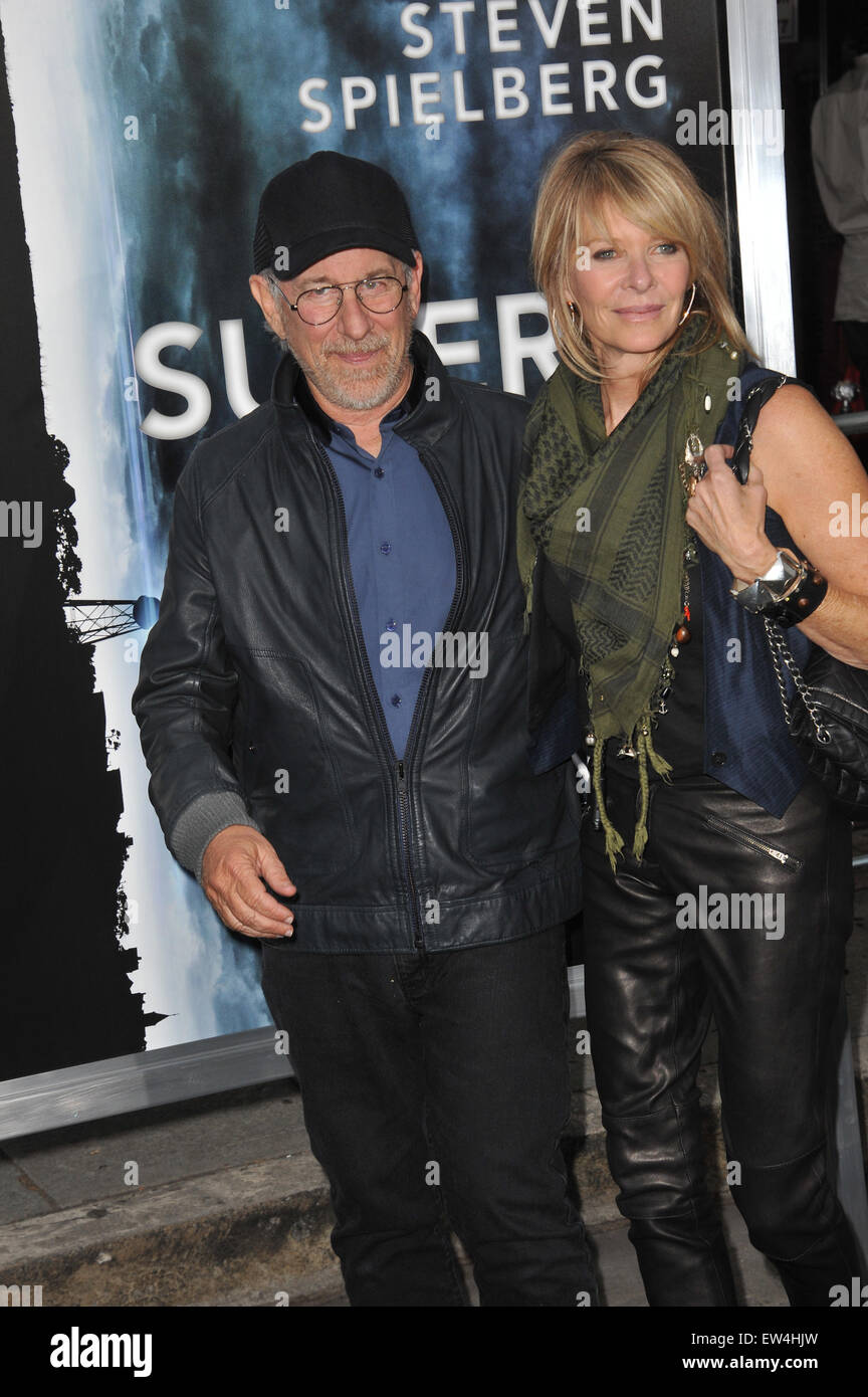LOS ANGELES, CA - JUNE 8, 2011: Producer Steven Spielberg & wife Kate ...