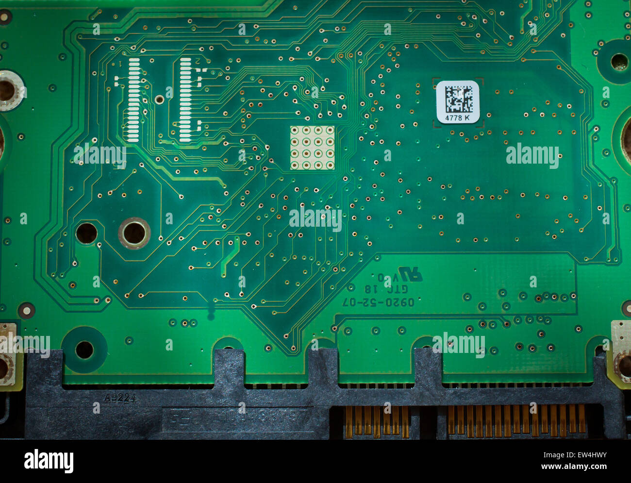 The internals of a computer hard drive - read-write heads, disc ...
