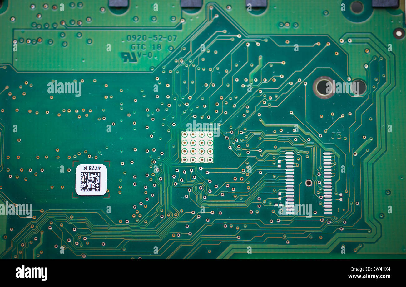 The internals of a computer hard drive - read-write heads, disc ...