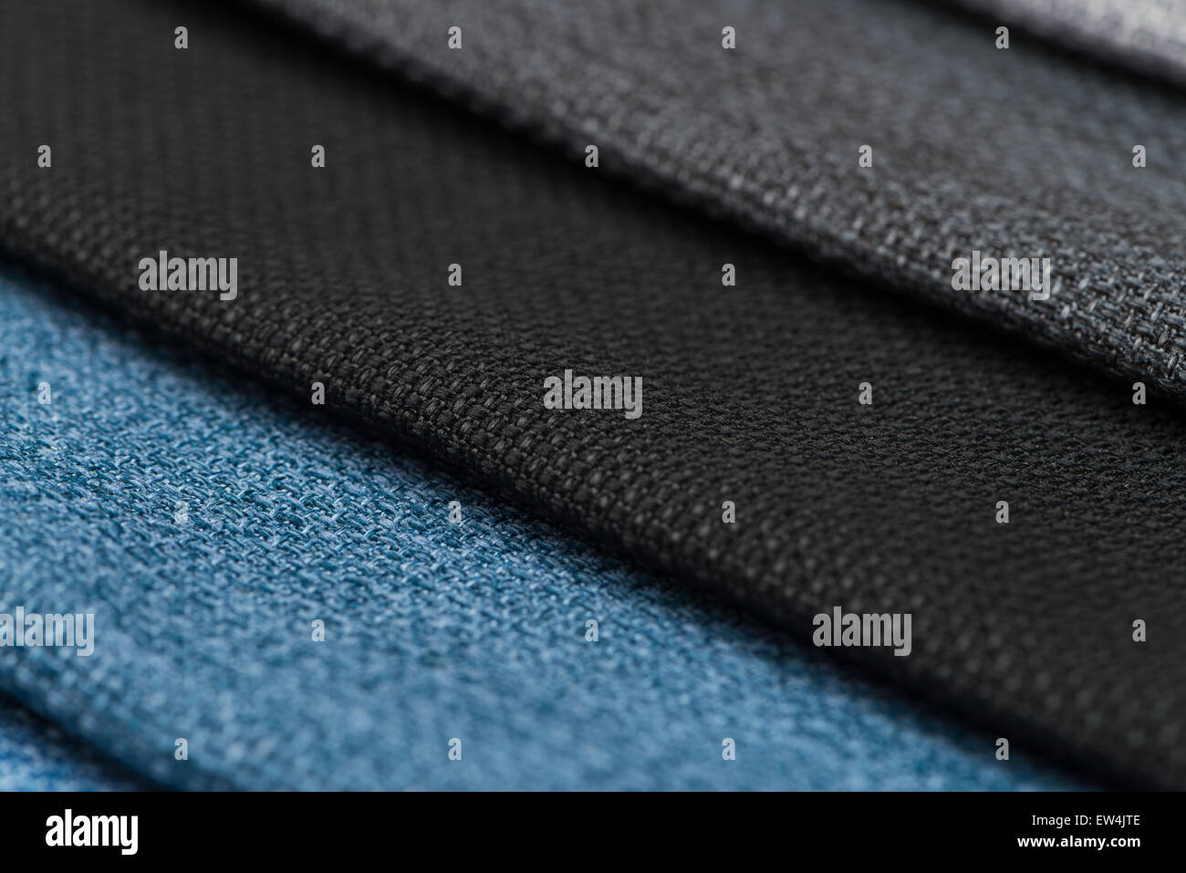 Closeup detail of multi color fabric texture samples Stock Photo - Alamy