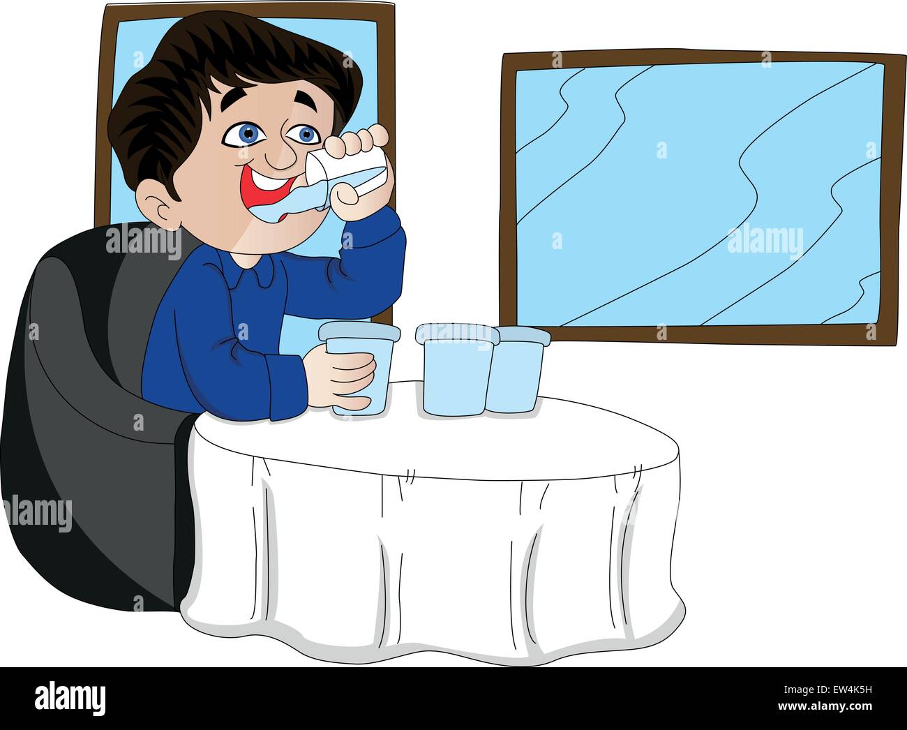 Man in water holding Stock Vector Images - Alamy