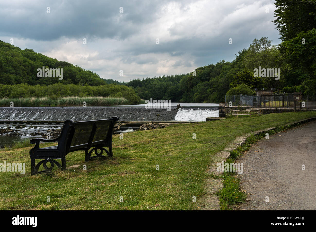 Lopwell Dam on the River Tavy, England Stock Photo - Alamy