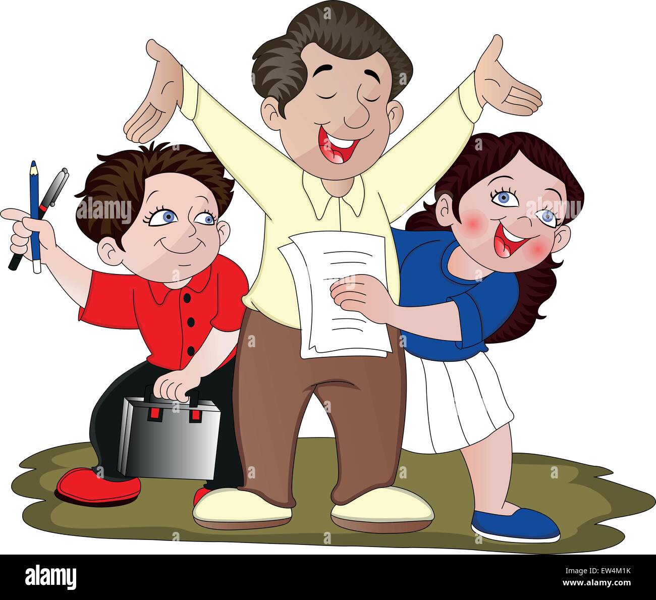 Proud father achievement Stock Vector Images - Alamy