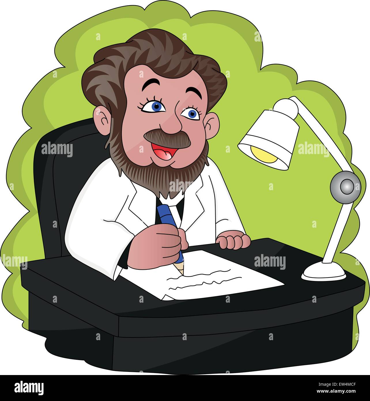 Illuminated writing desk Stock Vector Images - Alamy